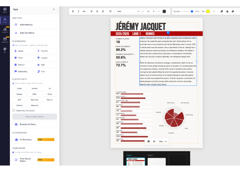 ScoutingStats Scout - Professional Football Scouting Tools
